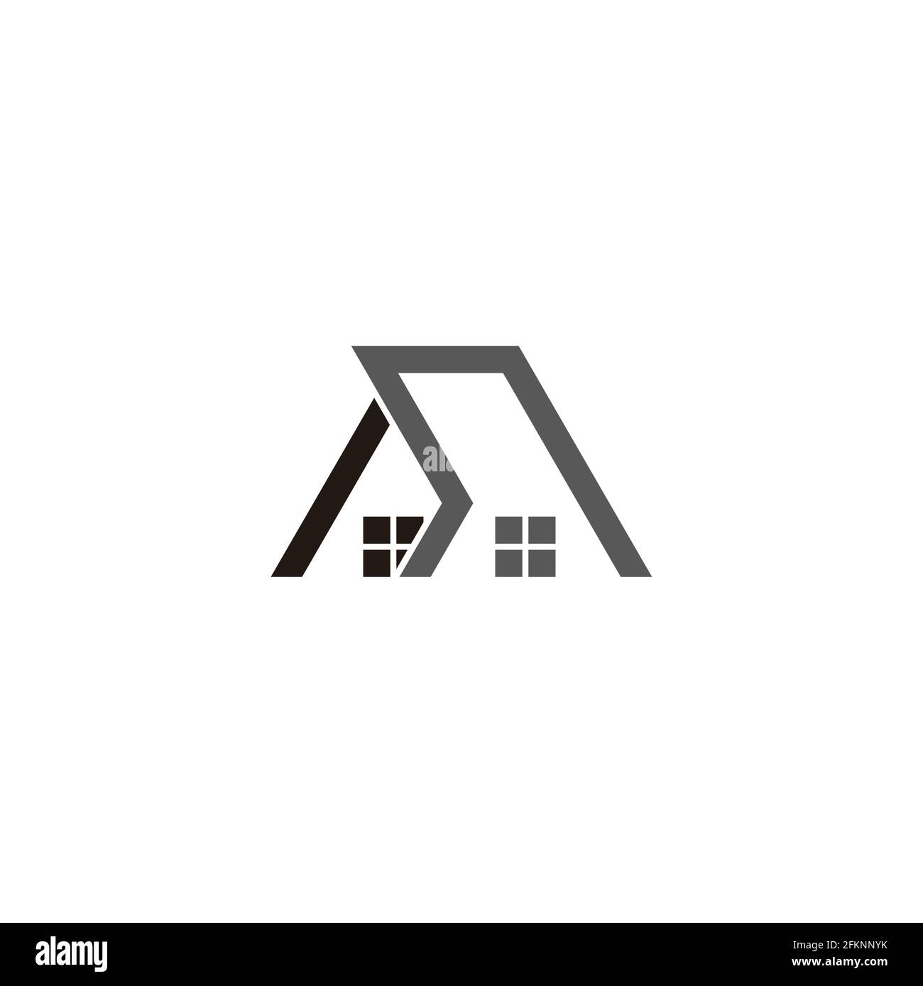 home roof windows simple geometric line flat logo vector Stock Vector ...
