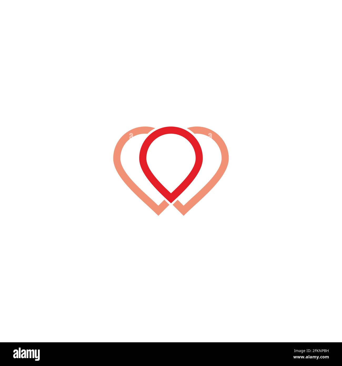 pin location simple geometric linked shadow symbol vector Stock Vector ...