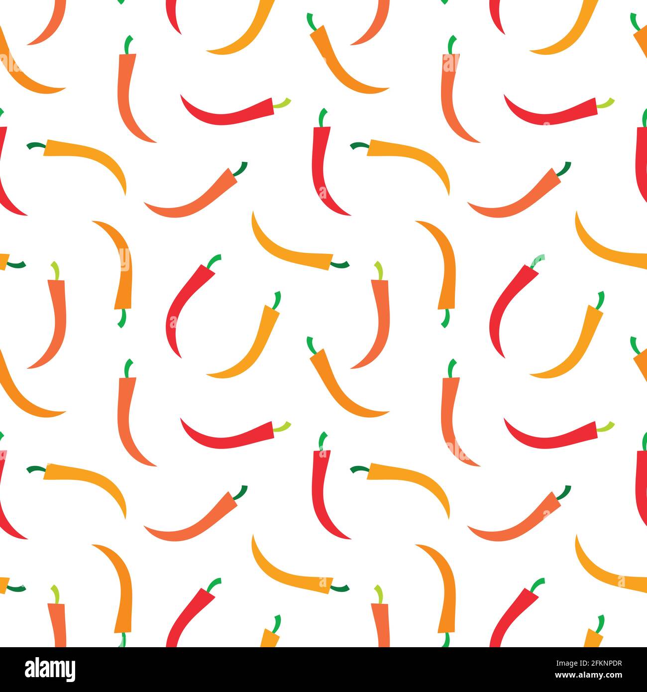 Chili pepper seamless vector pattern. Cayenne hot pepper repeating ...