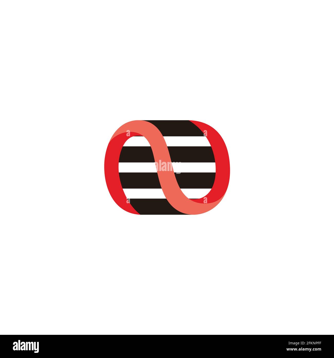 letter n curve colorful shadow 3d abstract logo vector Stock Vector ...