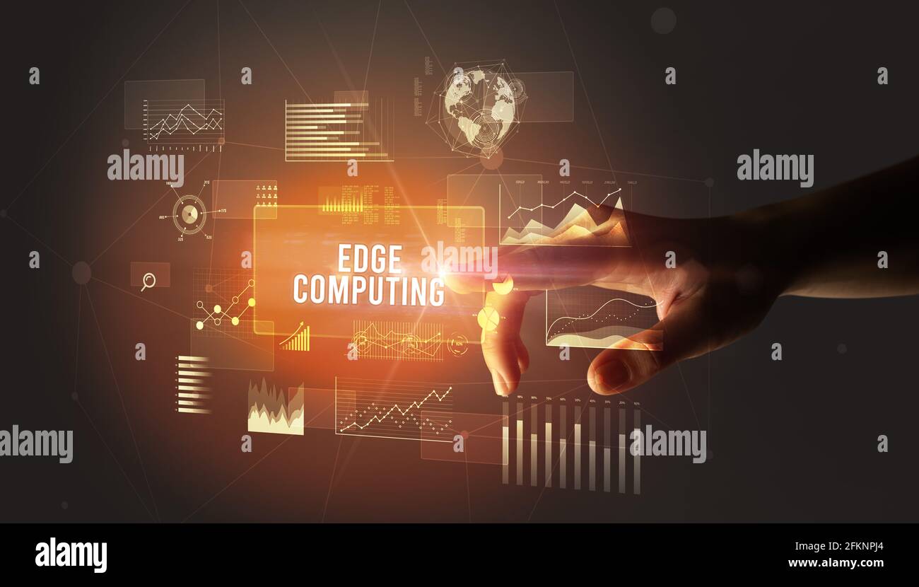 hand touching digital button, modern technology concept Stock Photo - Alamy