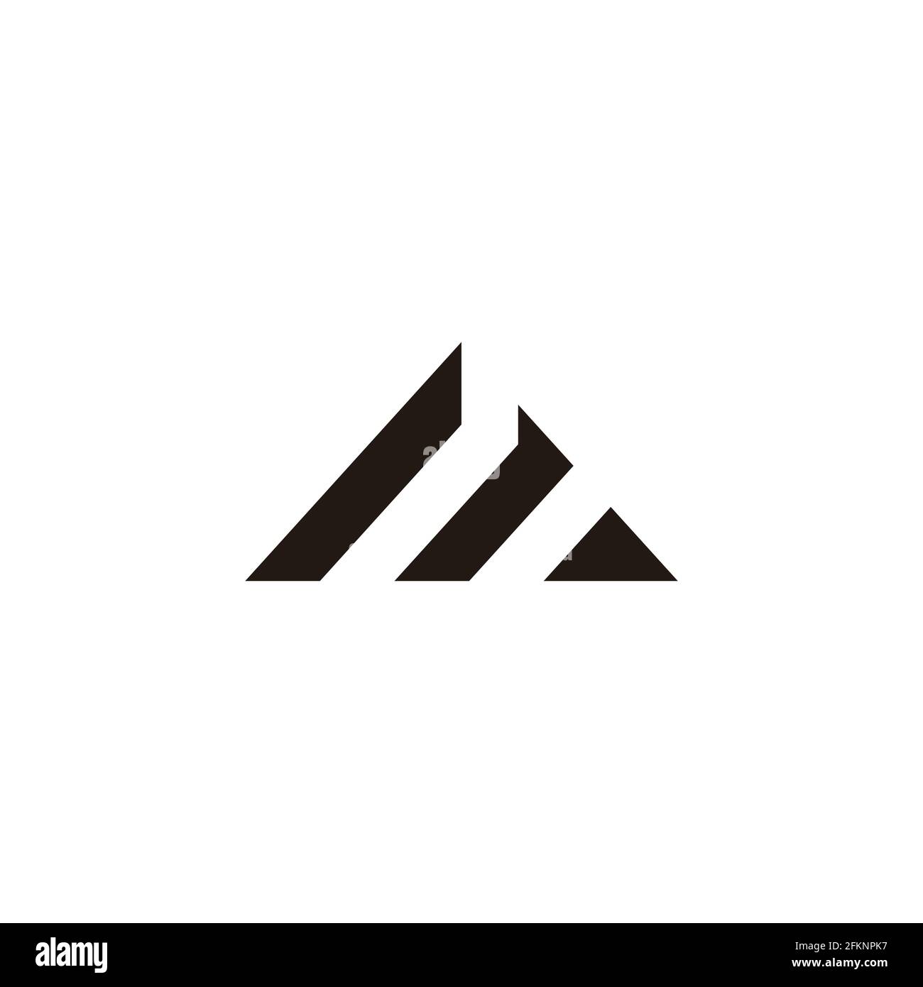 triangle stripes geometric line design logo vector Stock Vector Image ...