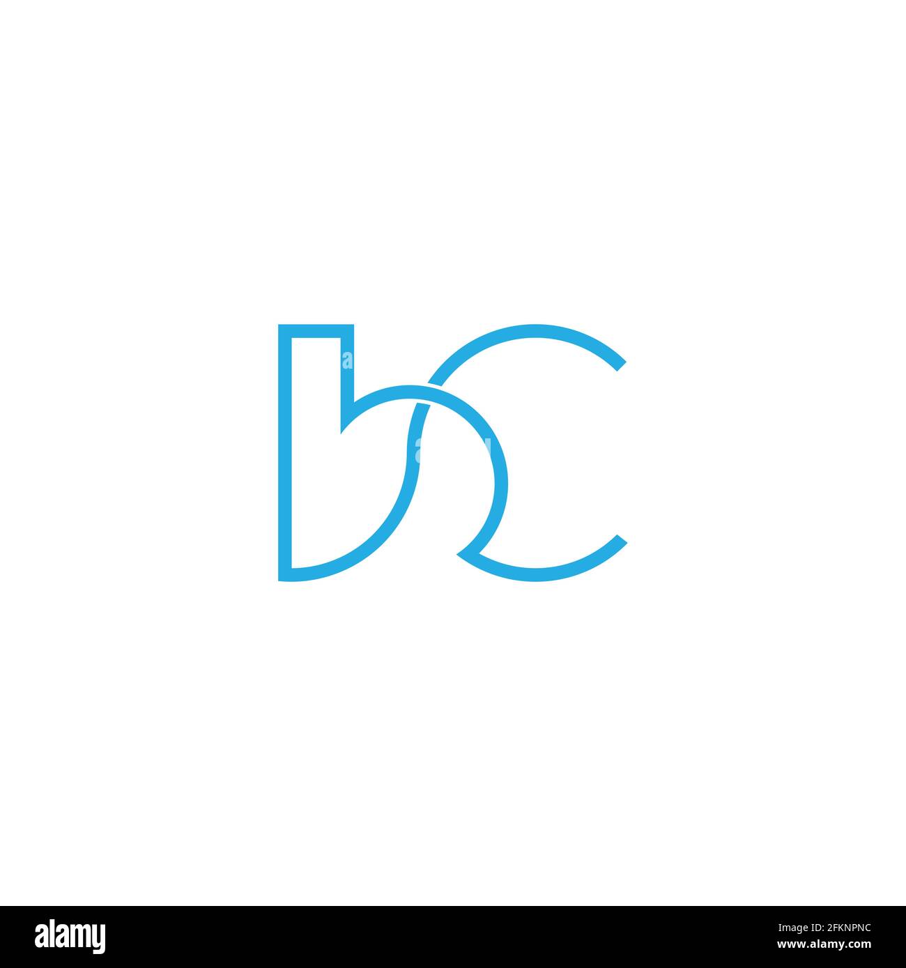 letter b c curves waves simple line logo vector Stock Vector Image ...