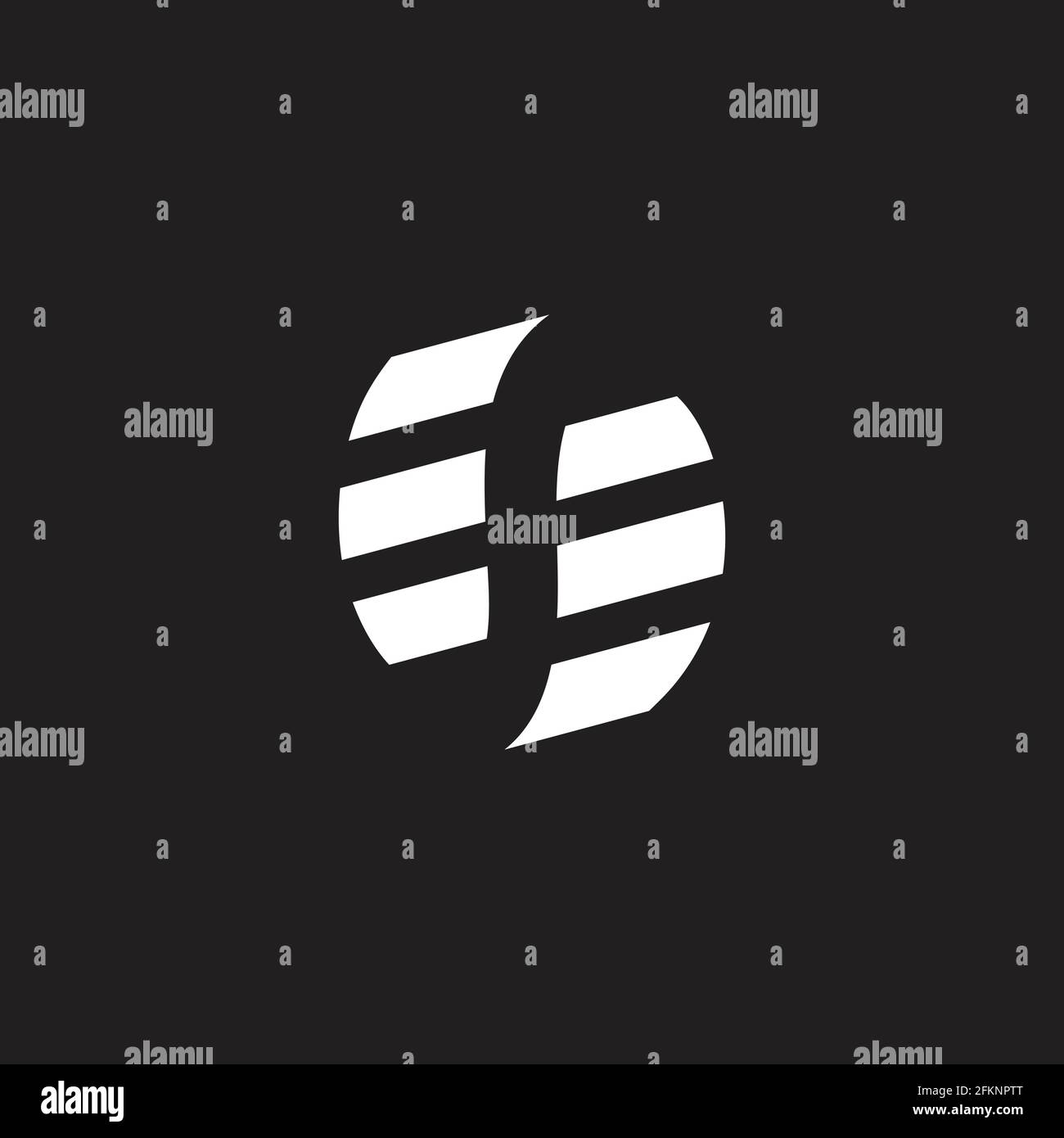stripes dimensional objects abstract geometric logo vector Stock Vector ...