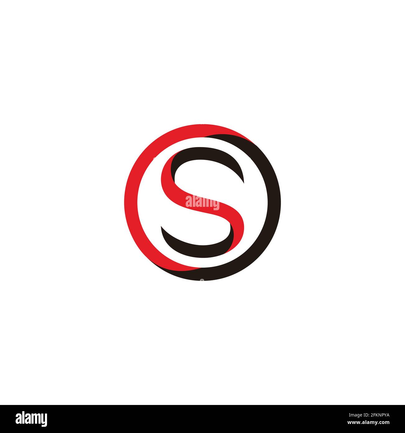 letter s simple circle colorful curves geometry logo vector Stock ...