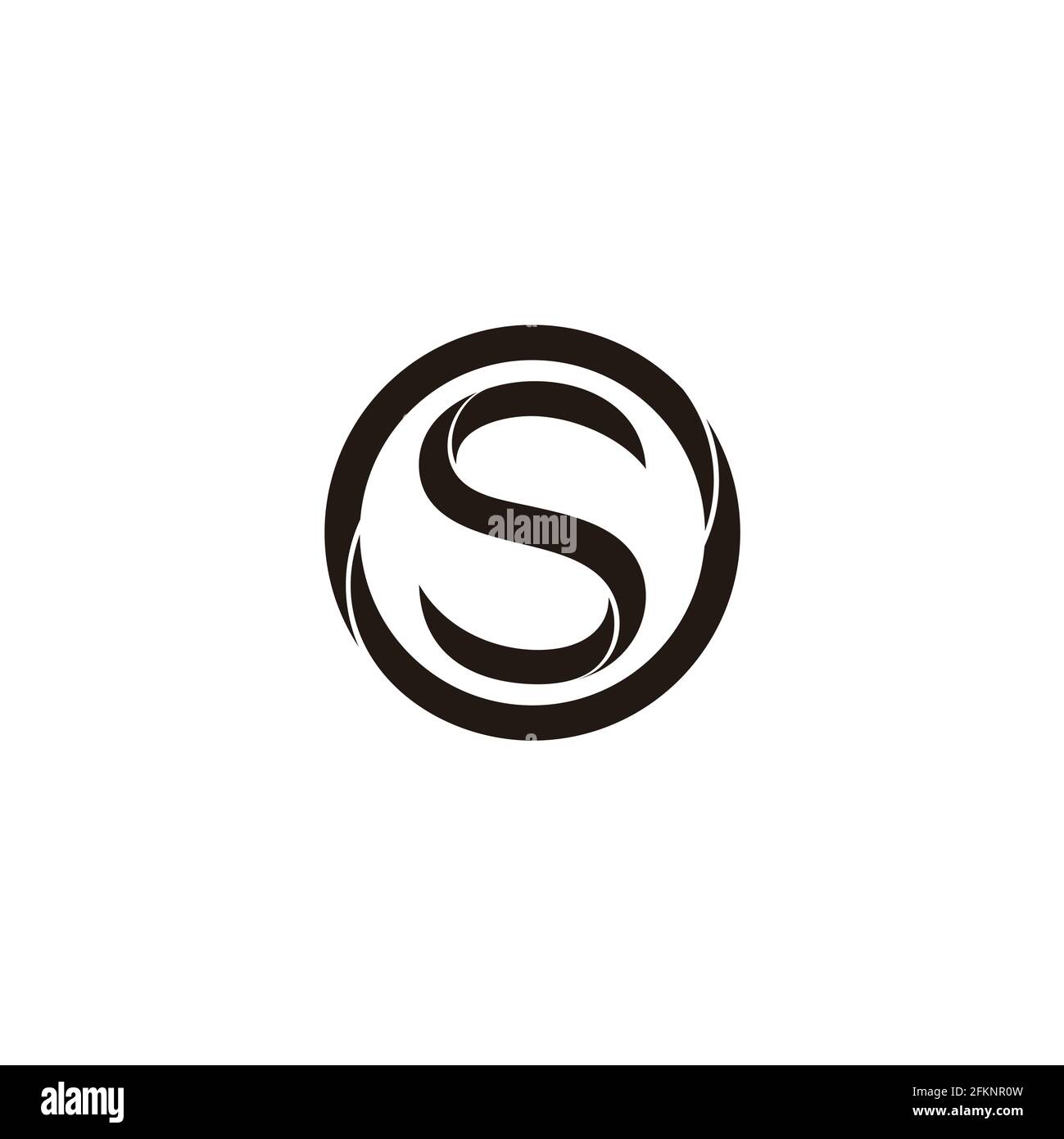 letter s motion circle 3d flat shadow geometric logo vector Stock ...