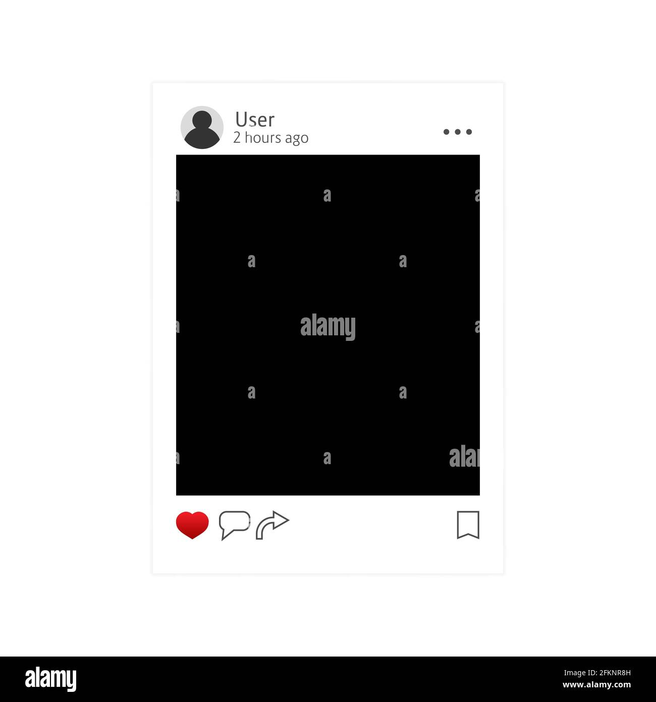 Photo frame isolated on white background. Social media post template ...