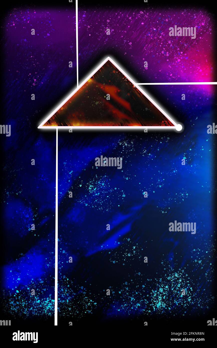 Colorful abstract art piece that shows an designed environment and ...