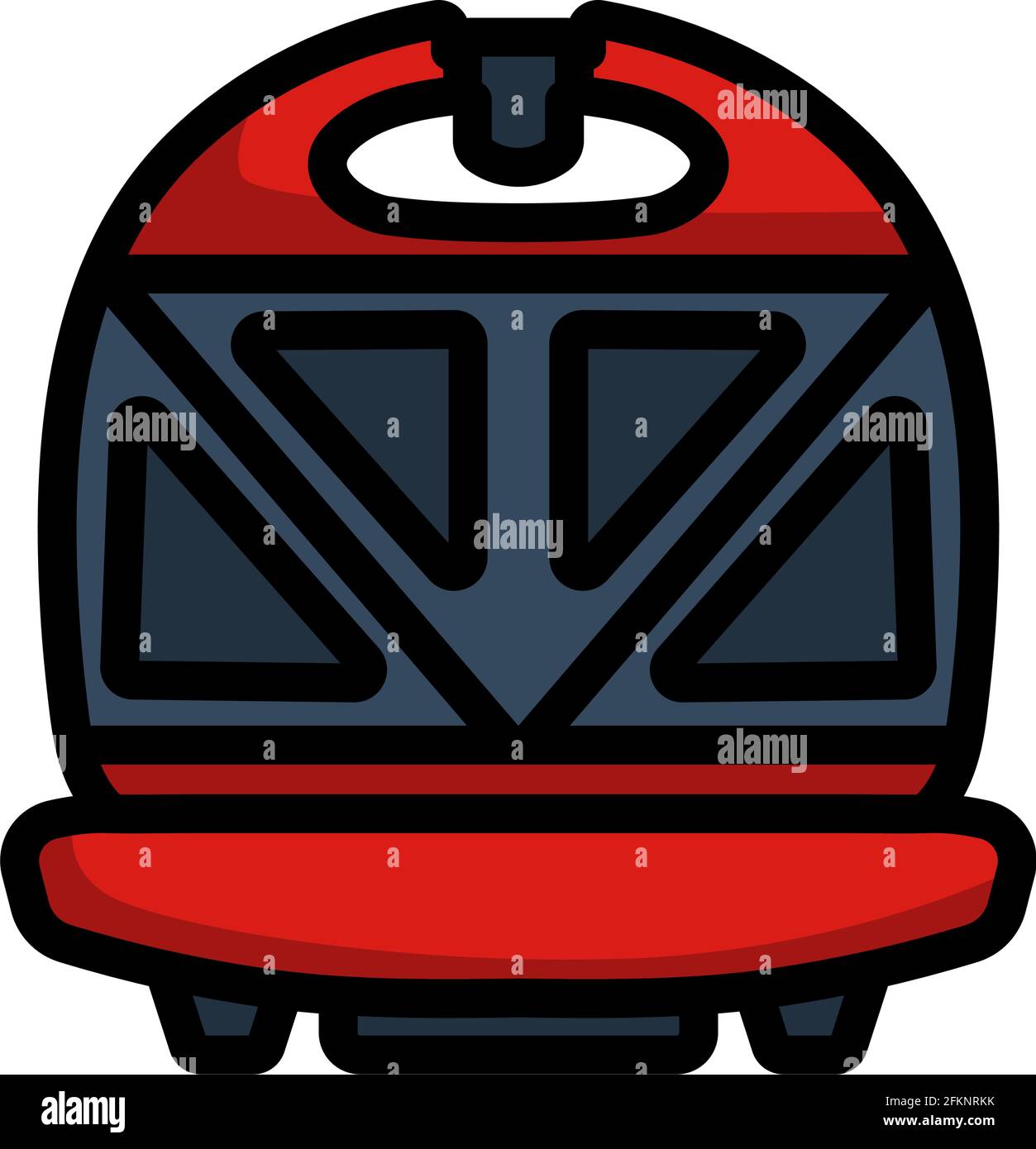 Kitchen Sandwich Maker Icon. Editable Bold Outline With Color Fill ...