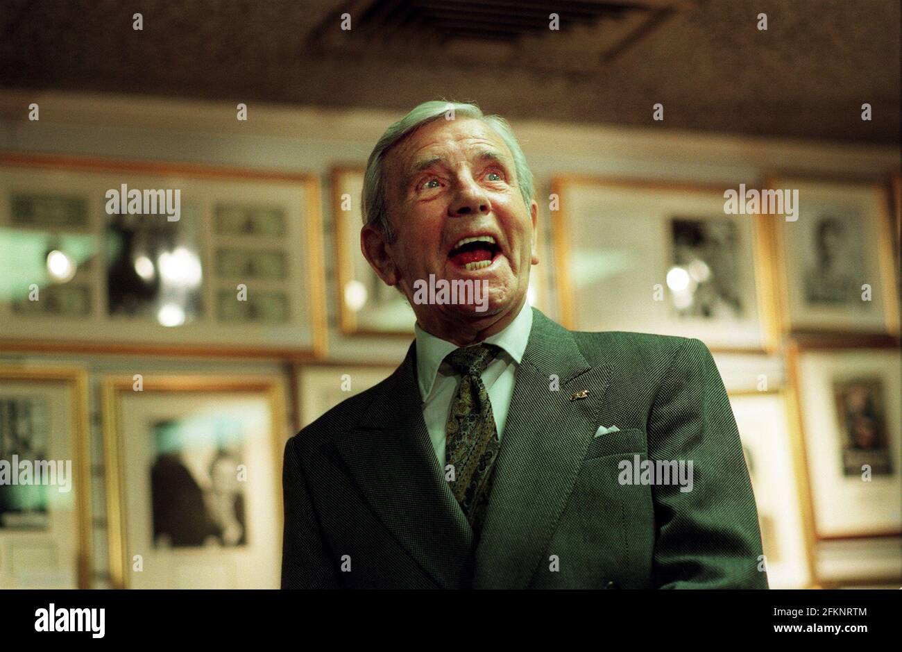Norman Wisdom Comedian & Actor January 2000is pictured at a Press ...
