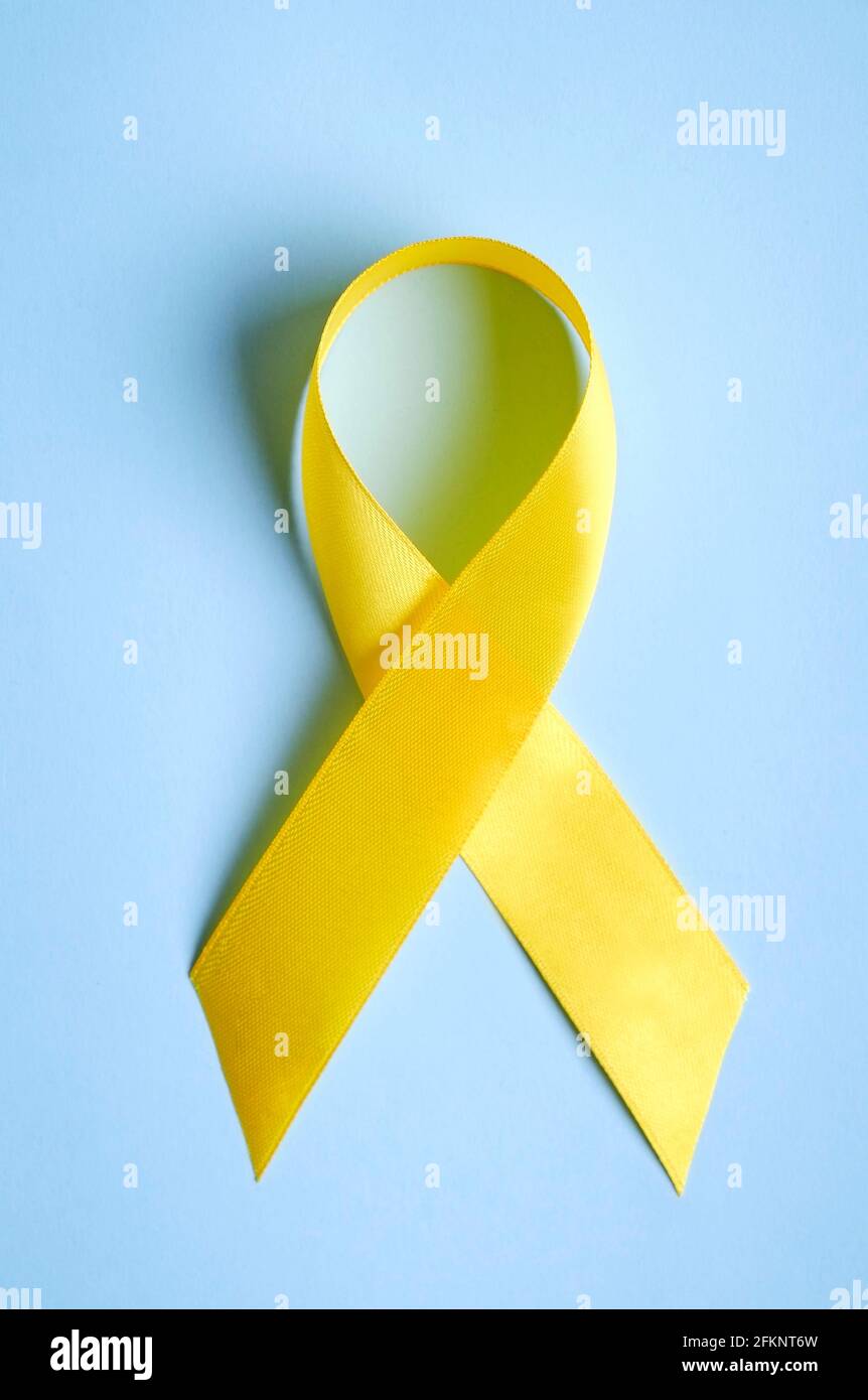 Yellow Ribbon Bladder Liver And Bone Cancer Awareness Symbol