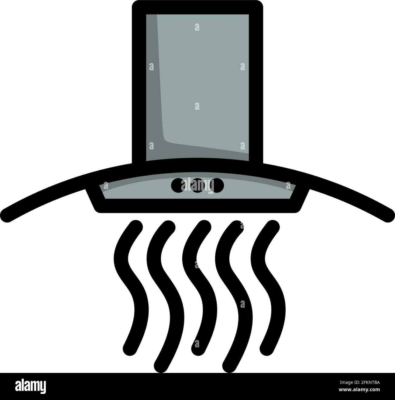 Kitchen Hood Icon. Editable Bold Outline With Color Fill Design. Vector ...