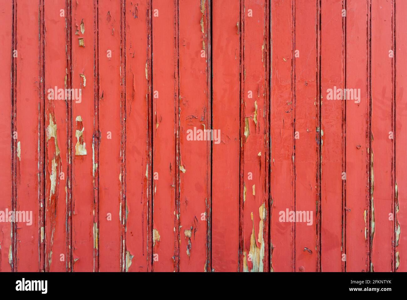 Red weathered wood wall Stock Photo - Alamy