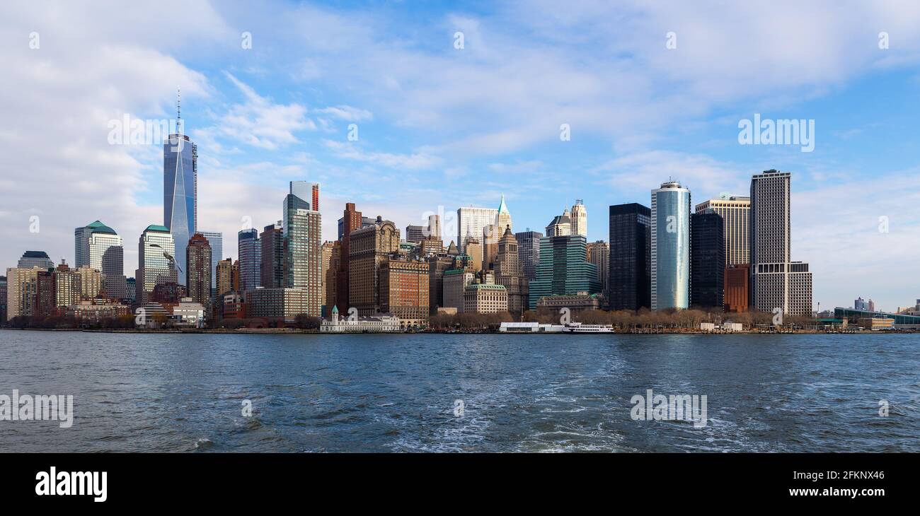 Lower Manhattan congested with tall buildings, New York Stock Photo - Alamy