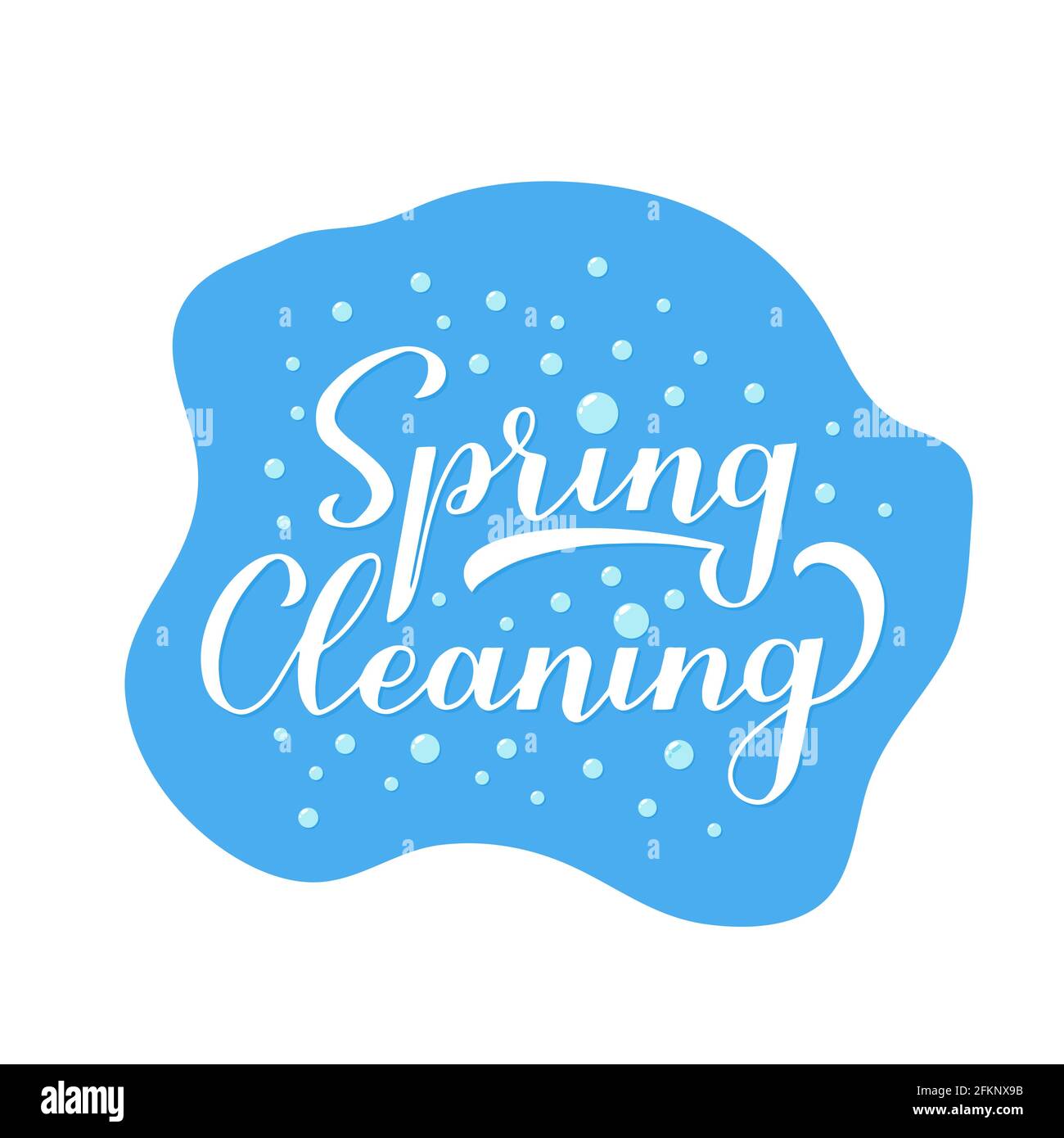 Spring cleaning calligraphy hand lettering with soap bubbles. Easy to ...
