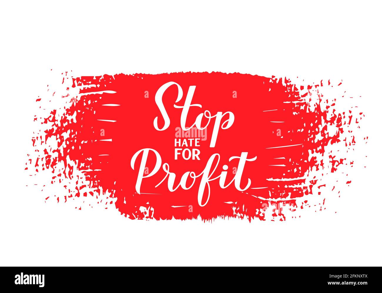 Stop Hate for Profit calligraphy hand lettering. Social media campaign ...