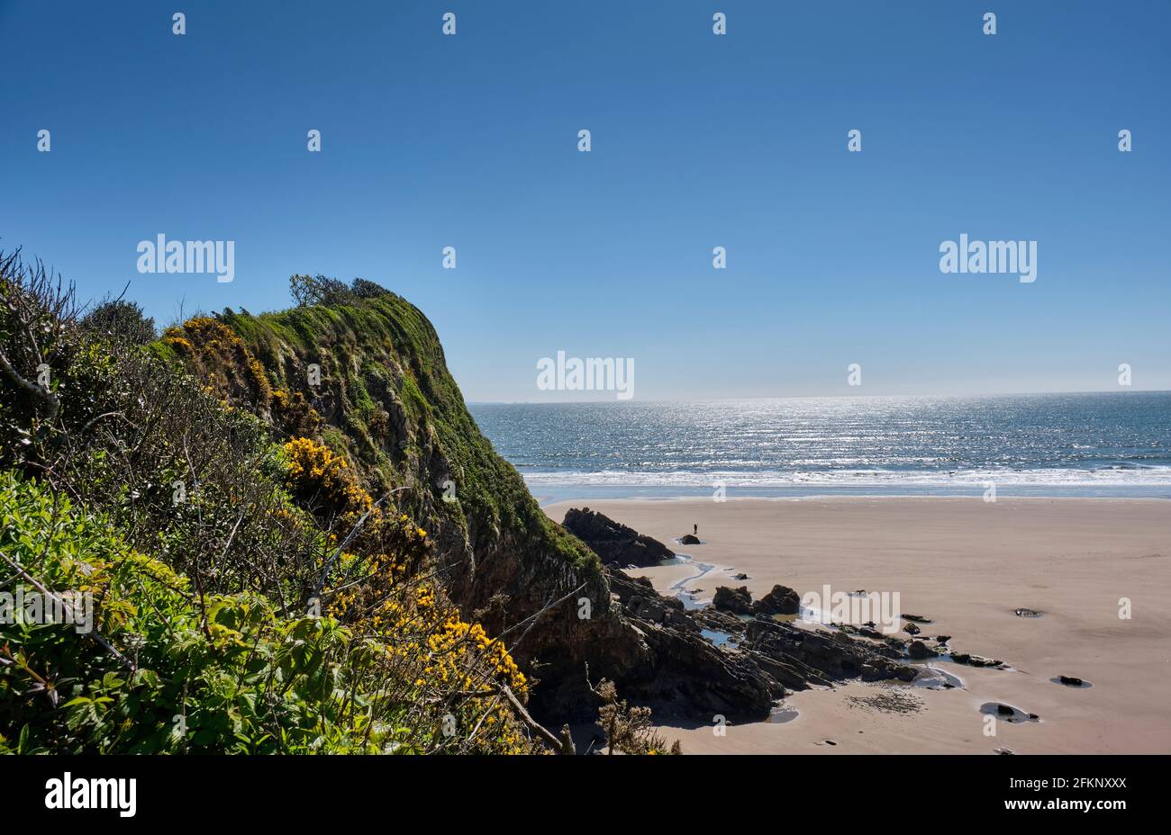 Monkstone Point, between Saundersfoot and Tenby from the Pembrokeshire ...