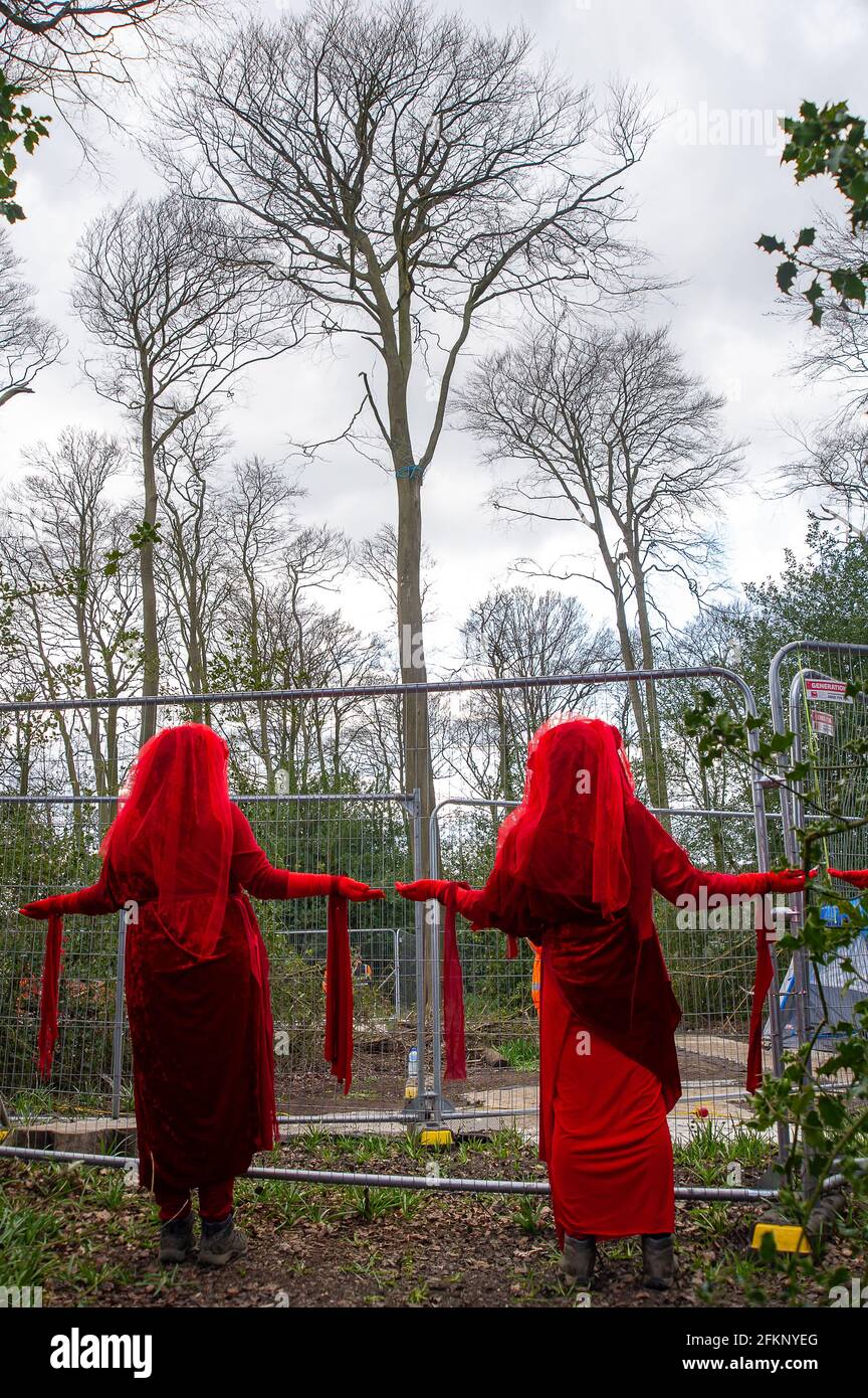 Aylesbury Vale, UK. 12th April, 2021. Red Rebels did a performance in ...