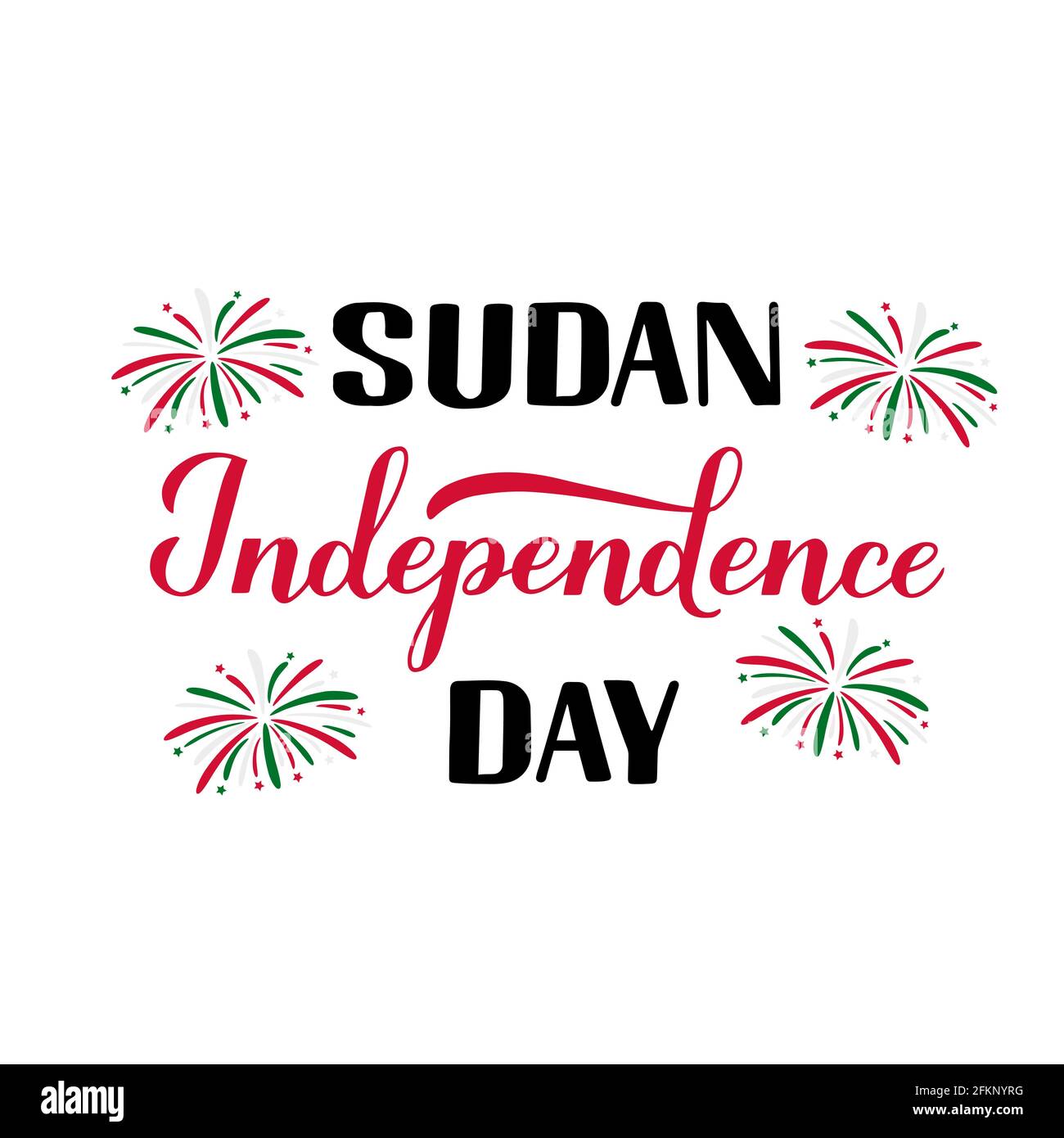 Sudan Independence Day. National holiday celebrate on January 1. Easy ...