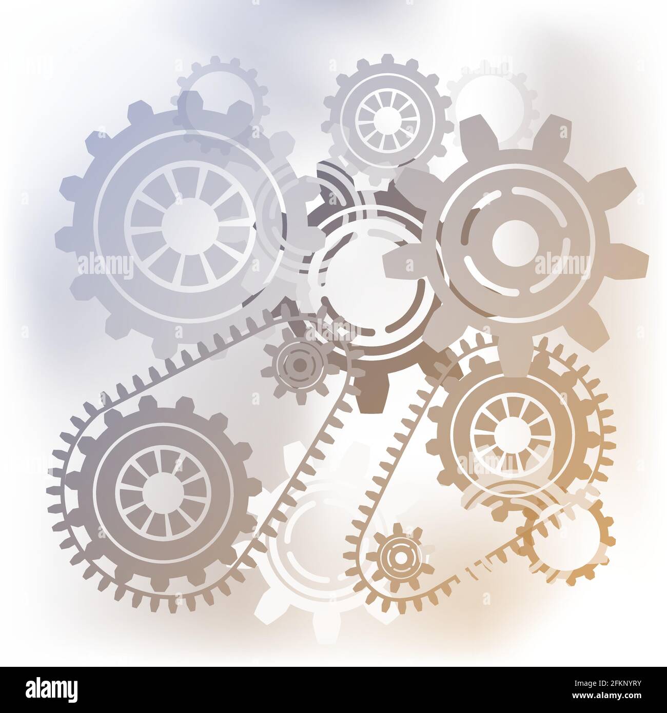 Machinery gear wheels. Hi-tech digital technology background ...