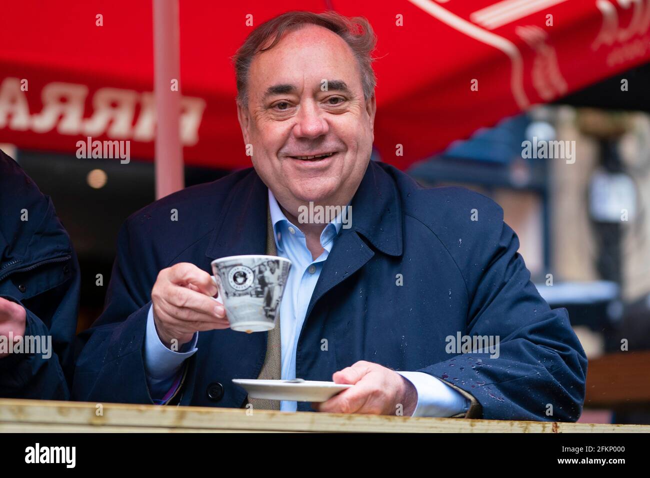 Edinburgh, Scotland, UK. 3 May 2021. Leader of Alba party Alex Salmond ...