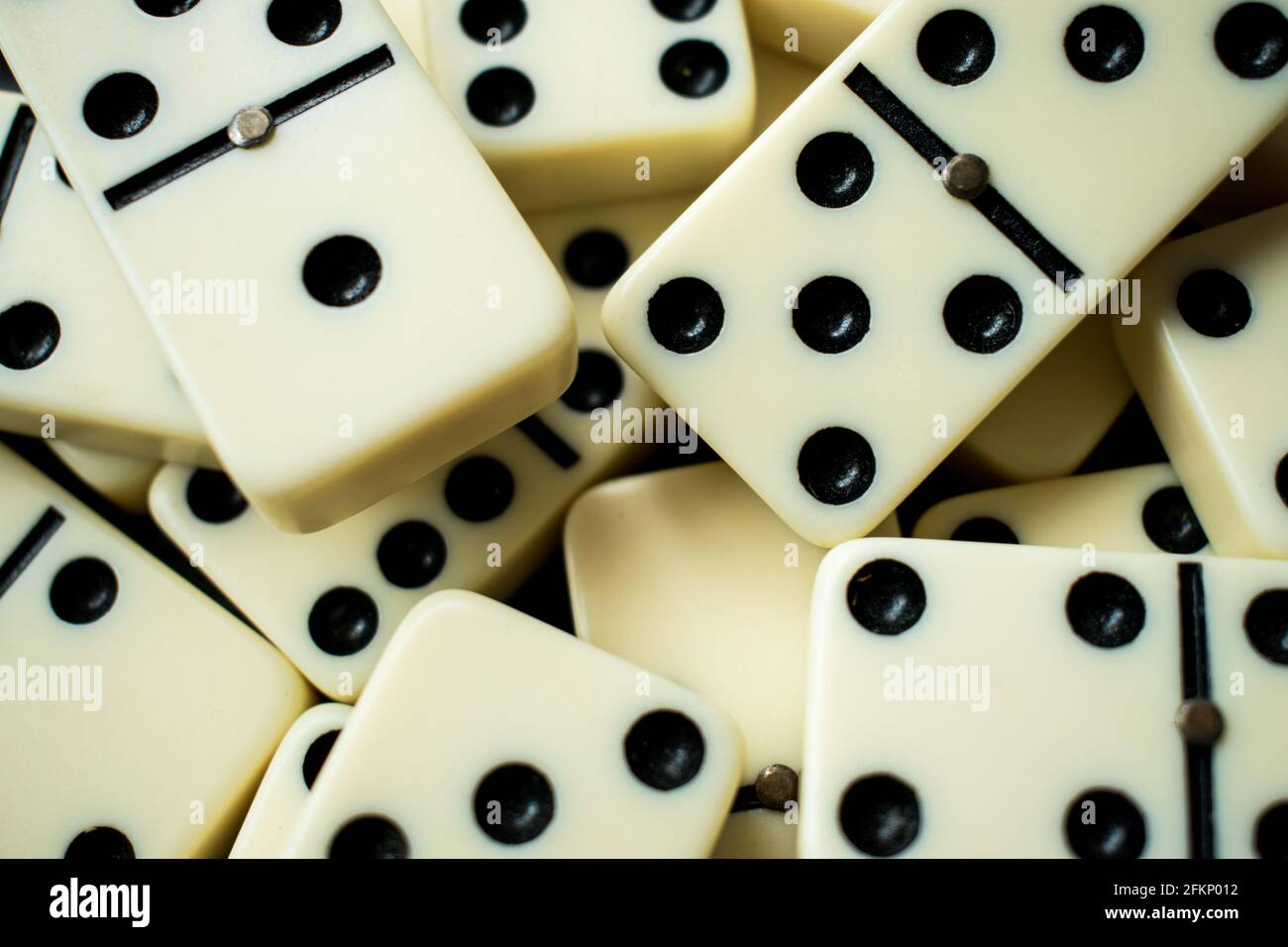 Top view of a set of classic domino tiles as background Stock Photo - Alamy