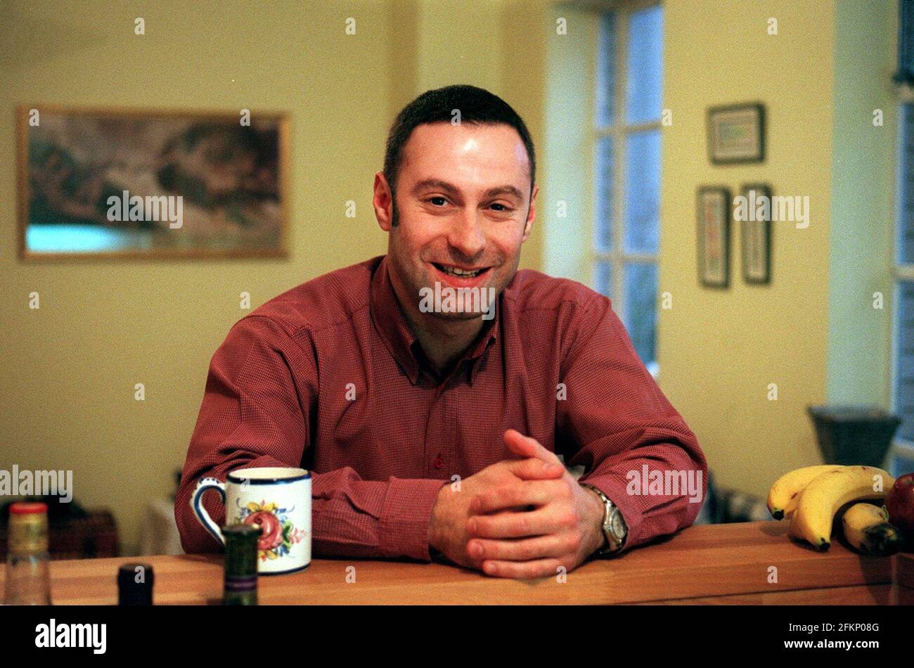 TREVOR DIAMOND IN HIS FLAT JANUARY 2000 Stock Photo - Alamy