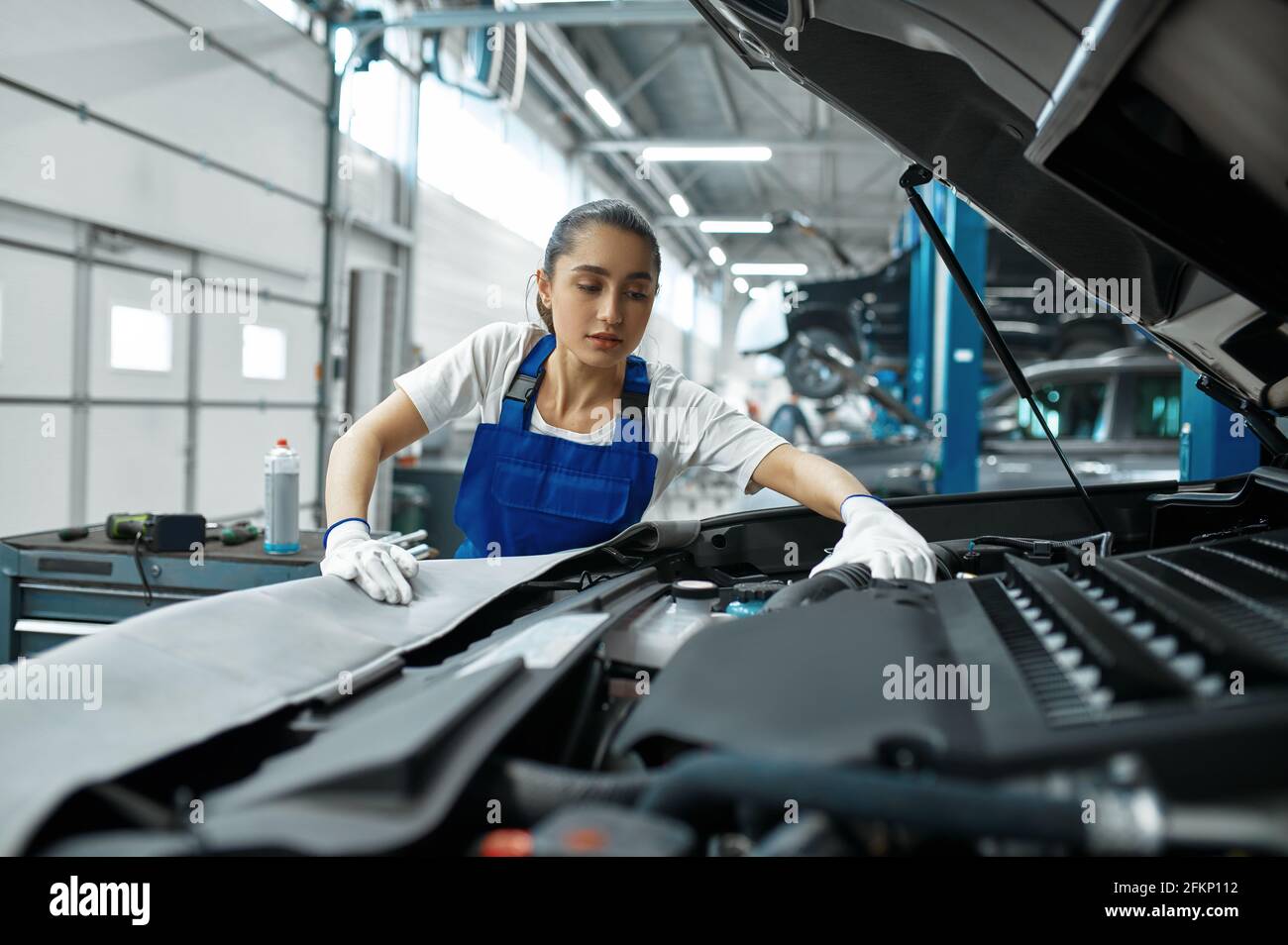 Automotive technology mechanic checks hi-res stock photography and ...