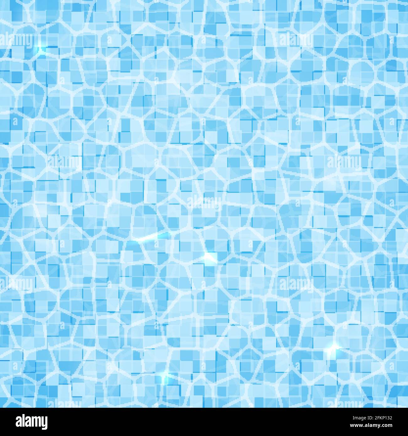 Swimming pool background. Top view of water surface with waves and sun ...