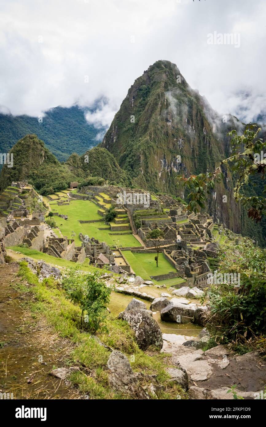 Machu Picchu in the Peruvian Andes is one of the New Seven Wonders of ...