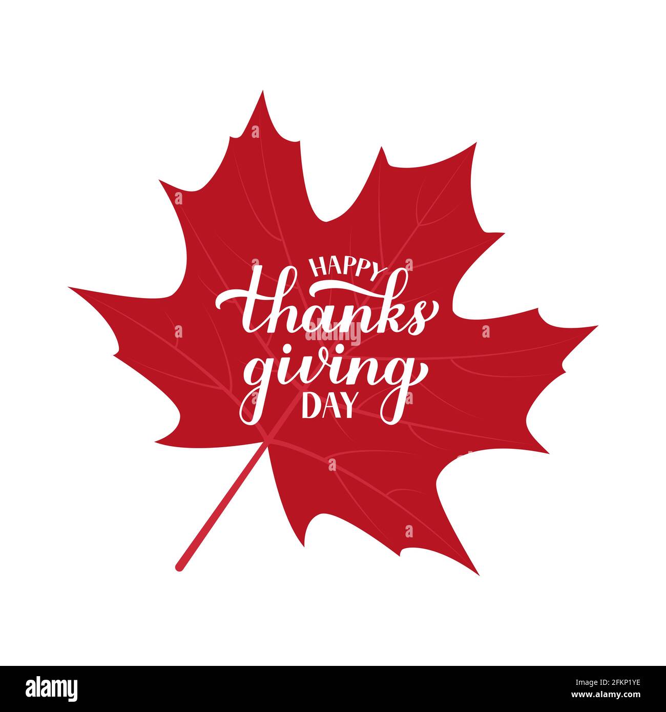 Happy Thanksgiving Day calligraphy hand lettering on Canadian maple ...