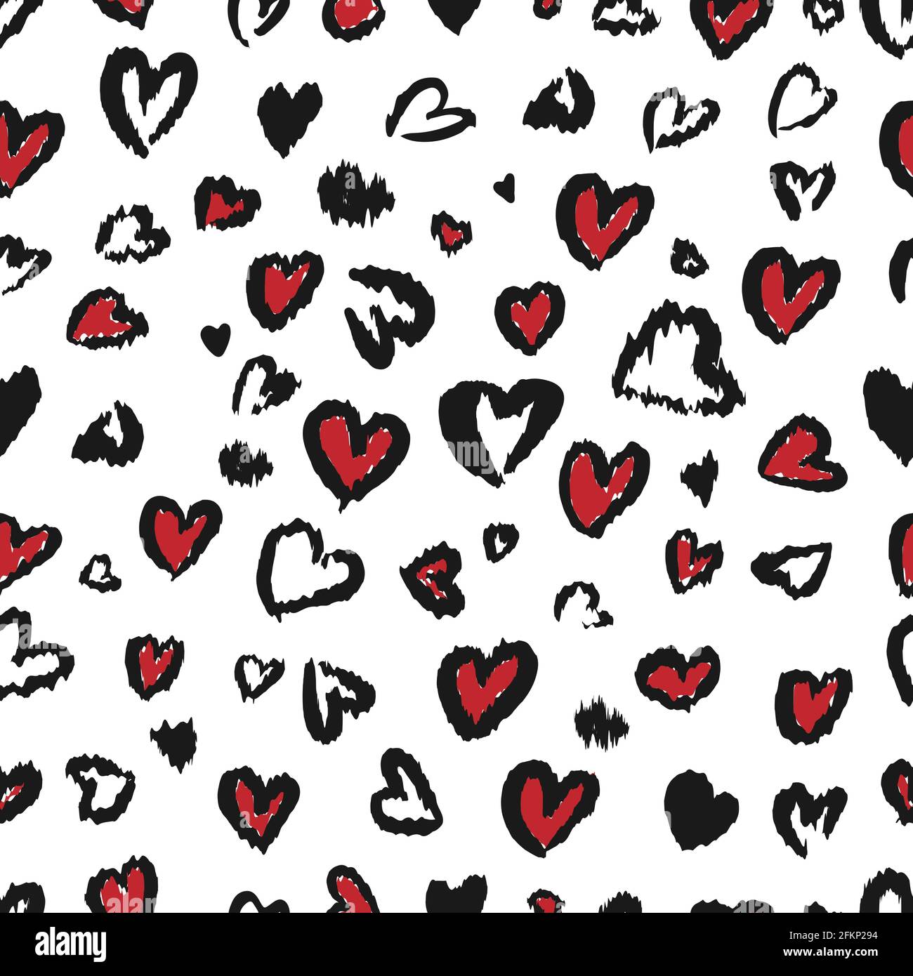 Valentine Leopard or cheetah seamless pattern. Trendy animal print ...