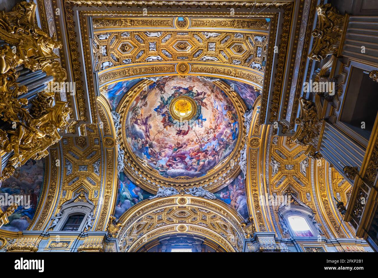 Italy ceiling vallicella baroque interior hi-res stock photography and ...