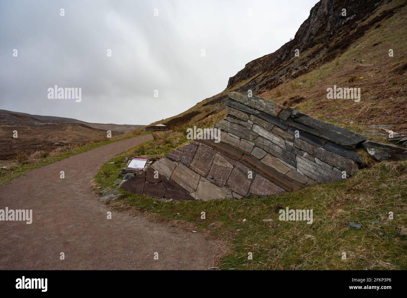 Rocks at Knockan Crag, educational centre for geology and the history ...