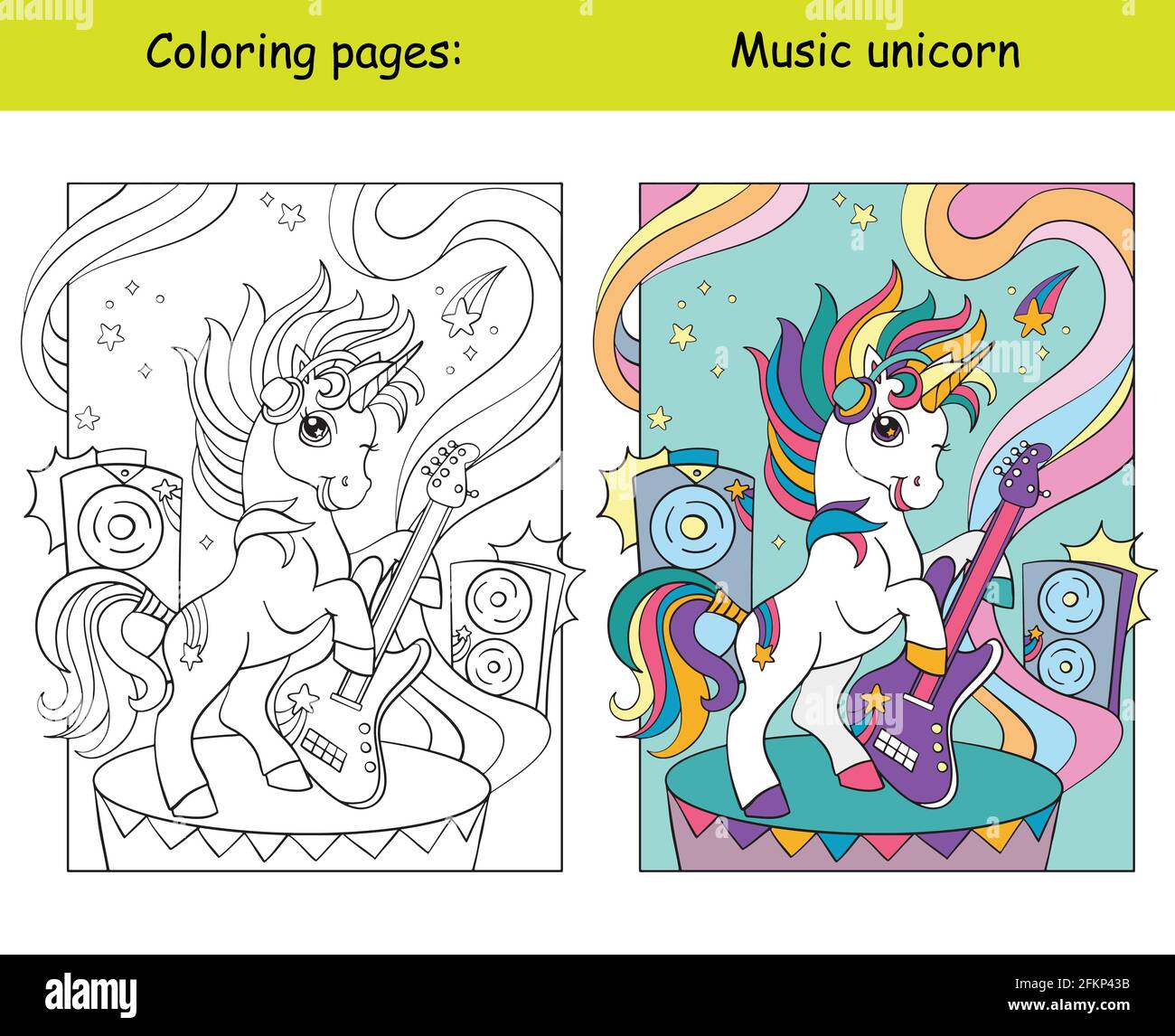 Colorful music symbol cute Stock Vector Images - Alamy