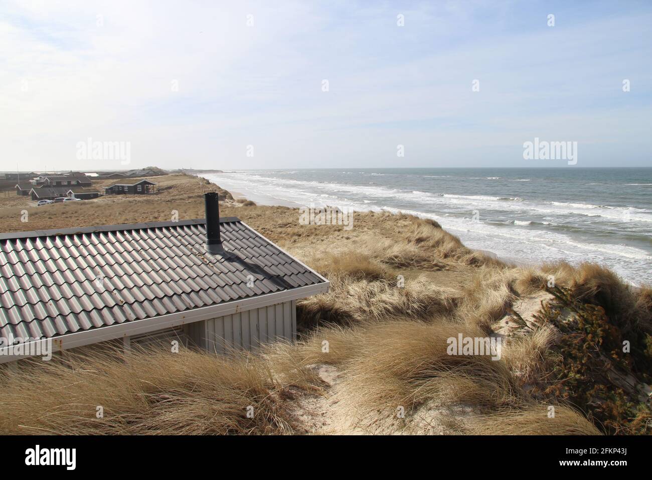 Beautiful view of the North Sea near Furreby, North Jutland, Denmark ...