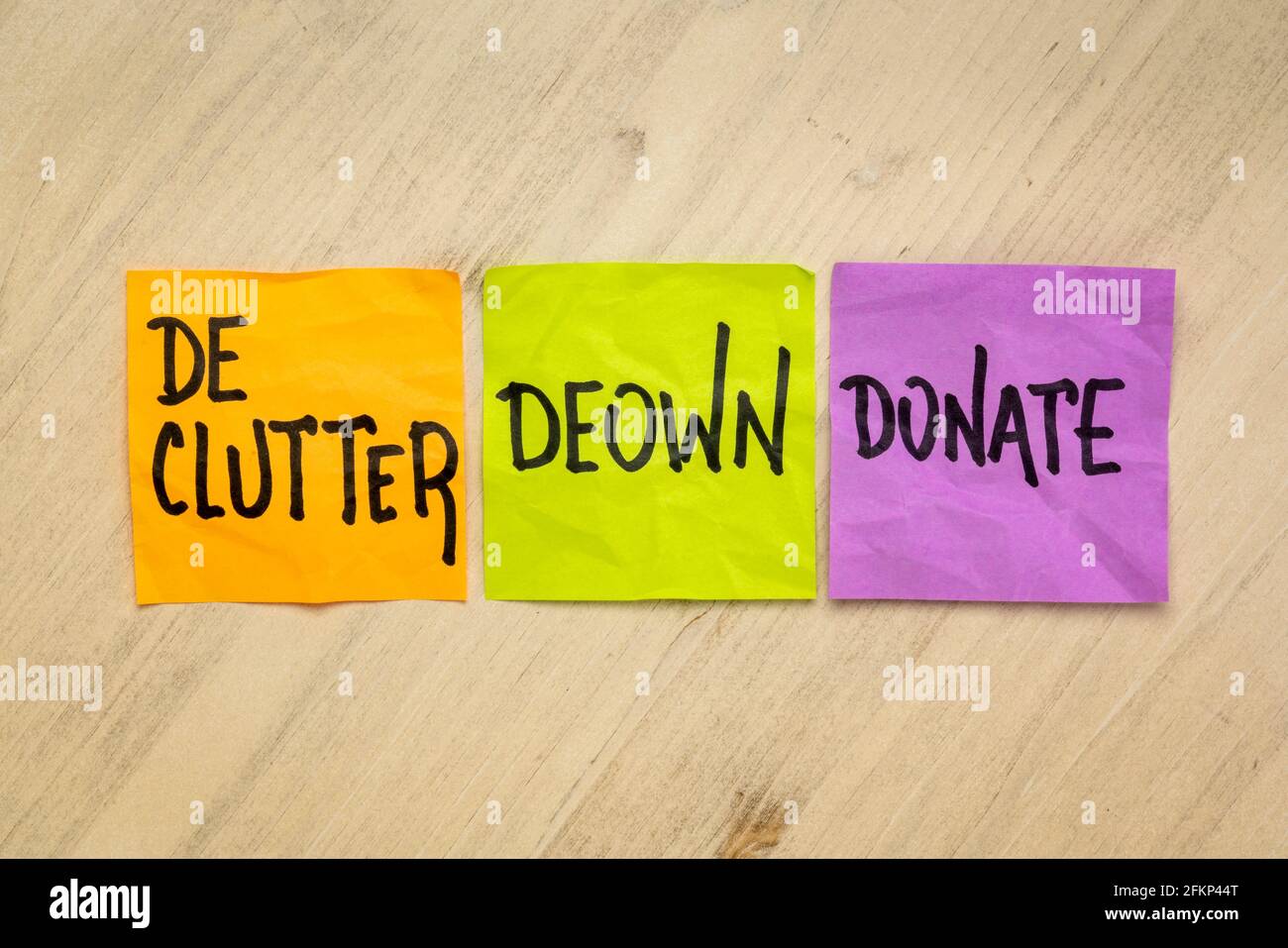 Declutter concept sticky notes hi-res stock photography and images - Alamy