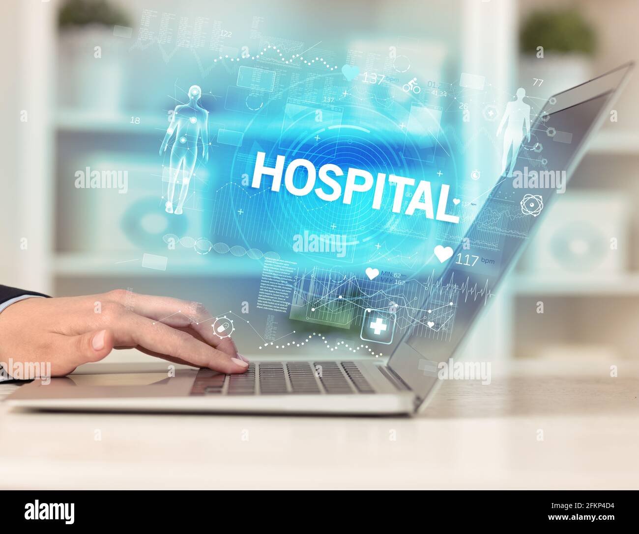 Doctor working a health check Stock Photo - Alamy