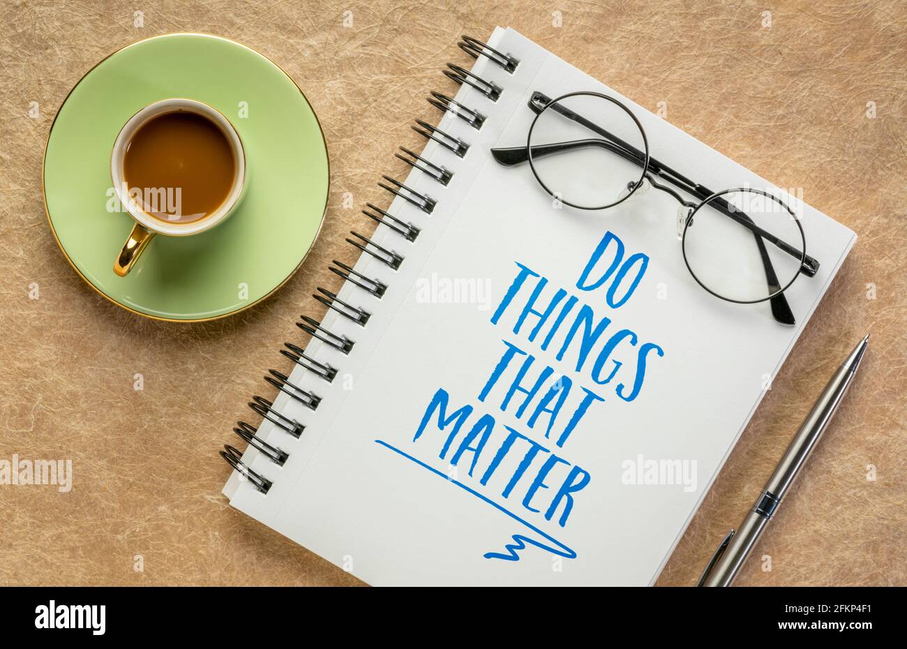 do things that matter inspirational message - handwriting in a spiral ...