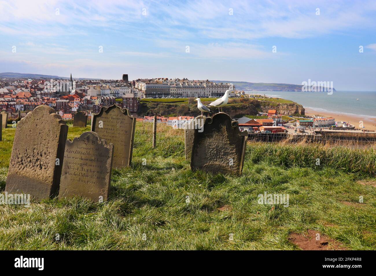 Whitby castle grave hi-res stock photography and images - Alamy