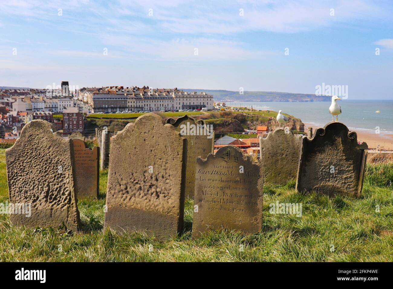 Whitby castle grave hi-res stock photography and images - Alamy