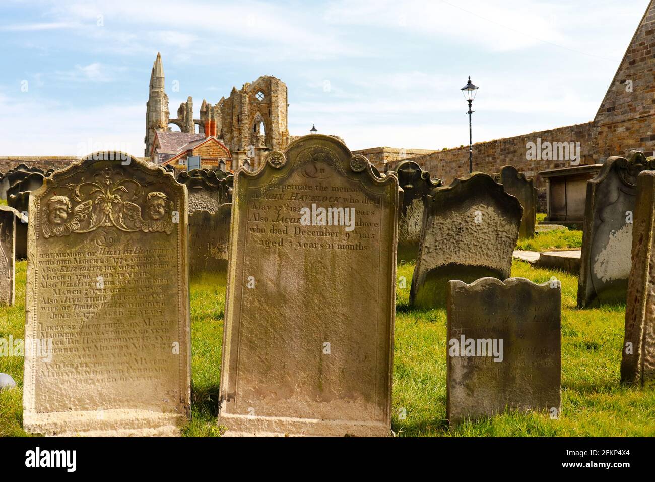 Whitby castle grave hi-res stock photography and images - Alamy