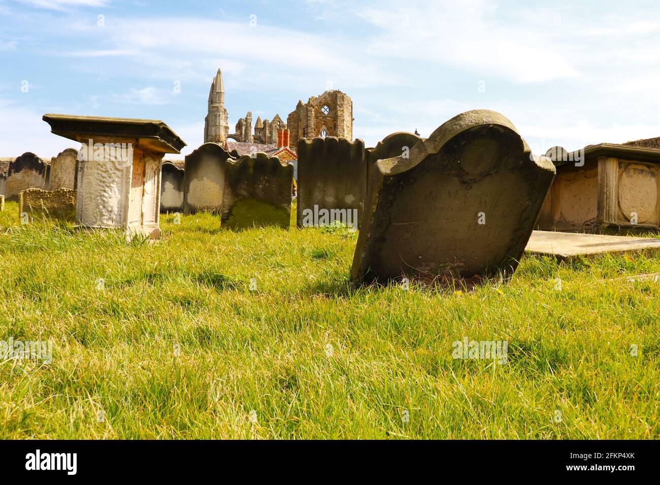 Whitby castle grave hi-res stock photography and images - Alamy
