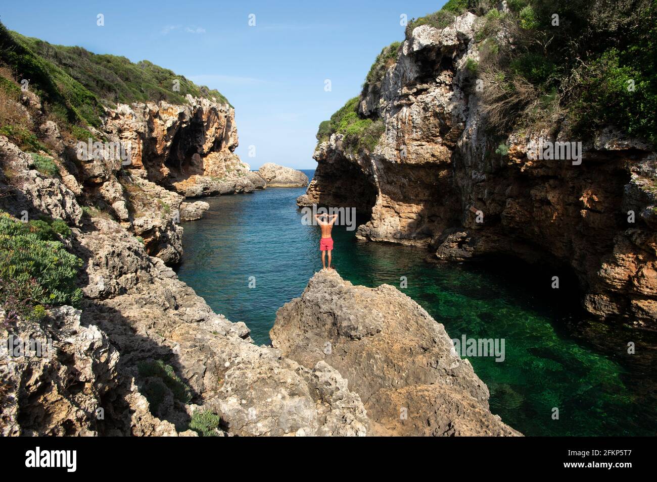 Rock jumping menorca hi-res stock photography and images - Alamy