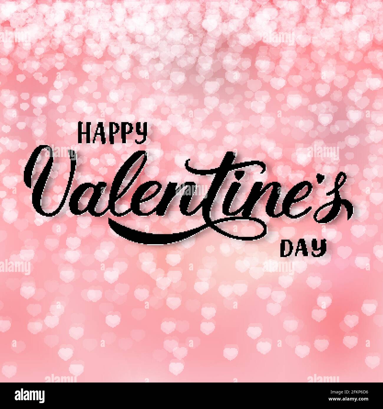 Valentines day greeting card. Happy Valentine s Day calligraphy hand ...