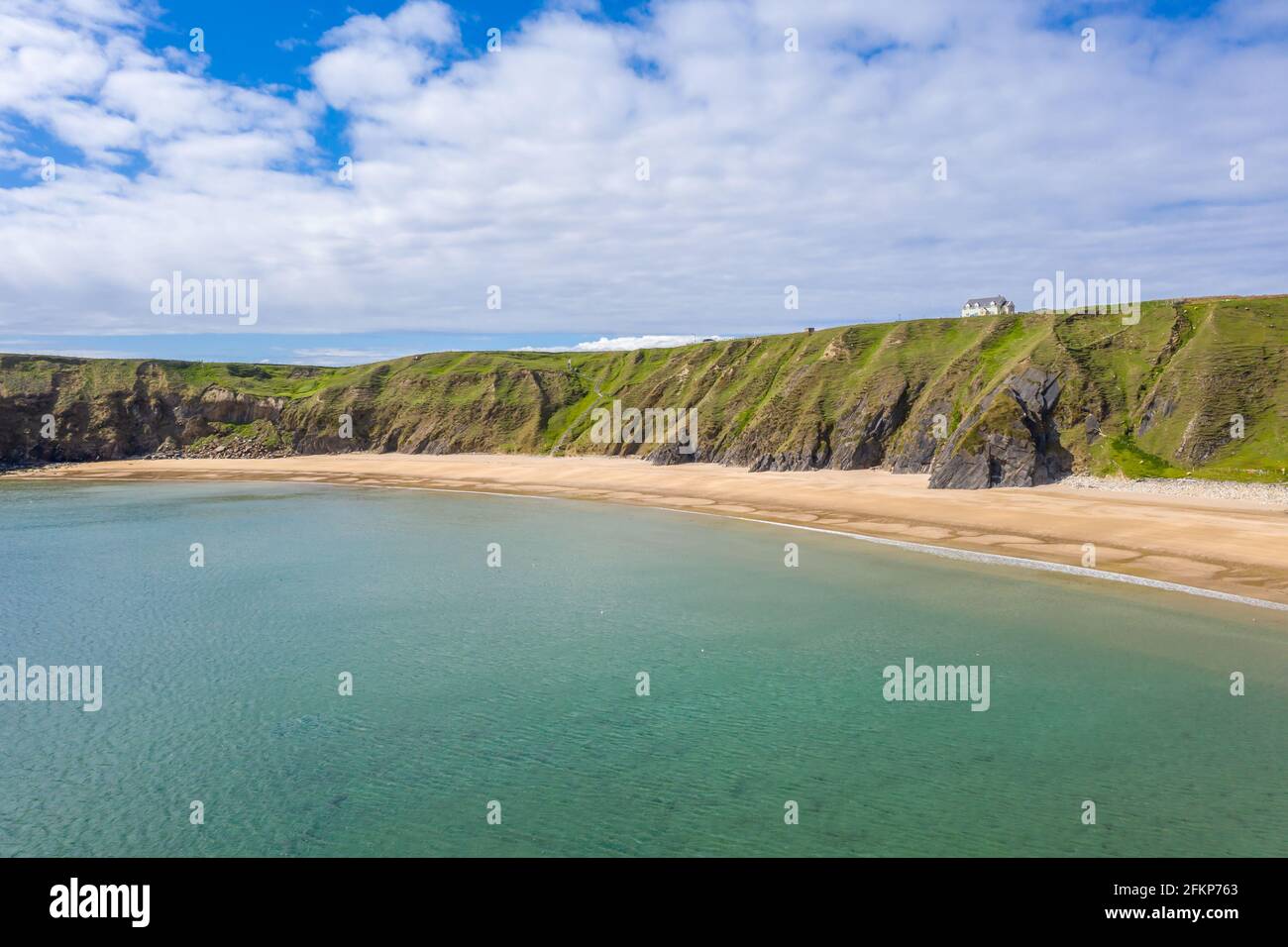 Aerial view of the Silver Strand in County Donegal - Ireland Stock ...