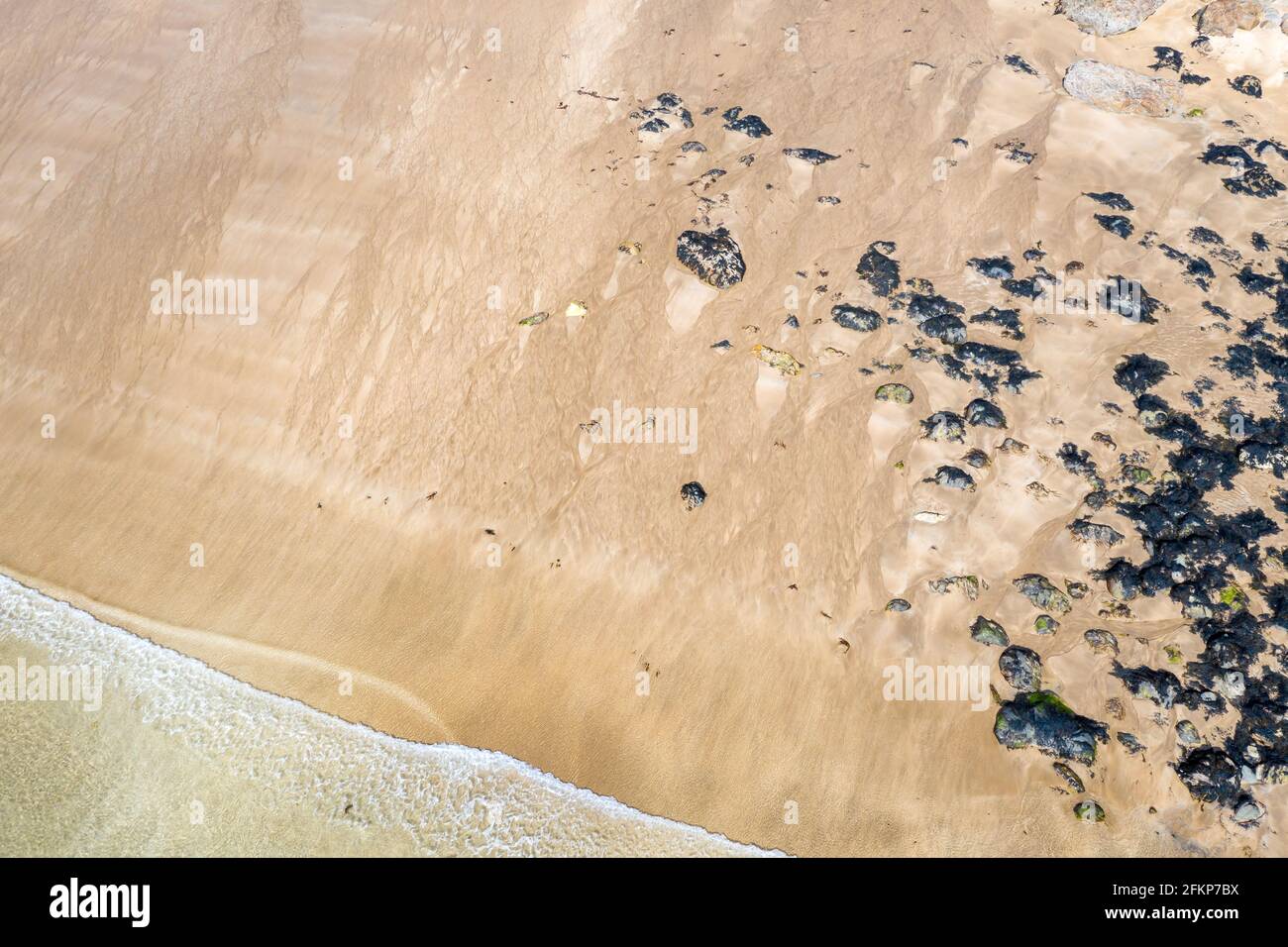 Aerial view of the Silver Strand in County Donegal - Ireland Stock ...