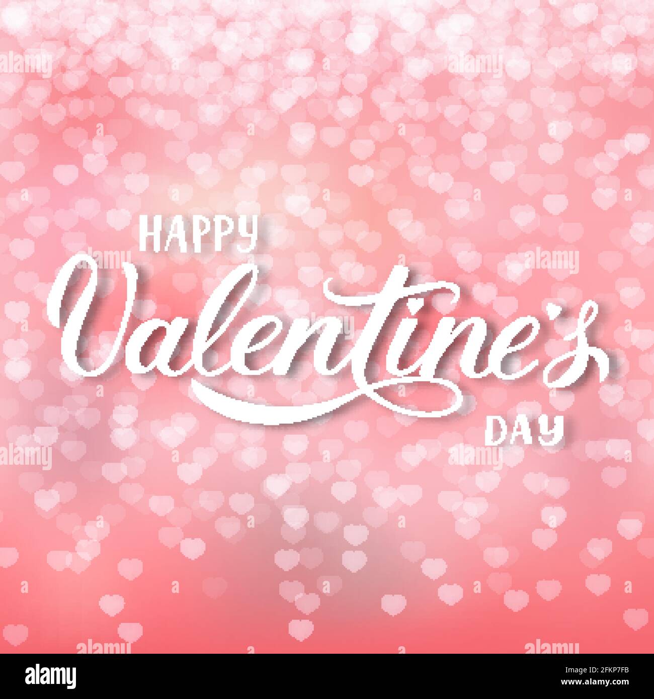 Valentines day greeting card. Happy Valentine s Day calligraphy hand ...