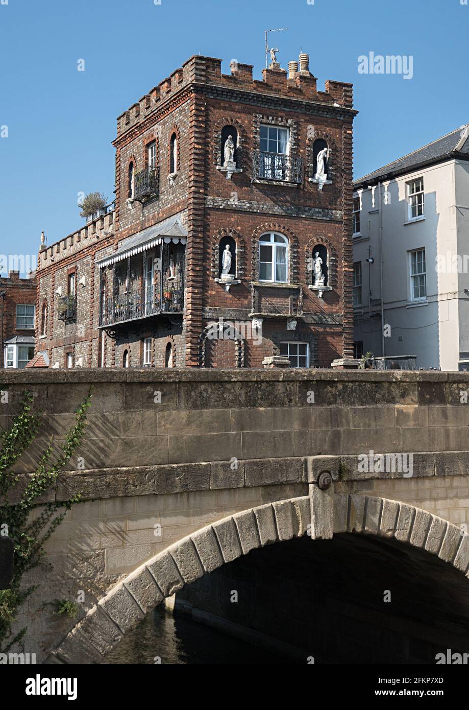 Caudwells Castle by Folly Bridge, Oxford Stock Photo - Alamy