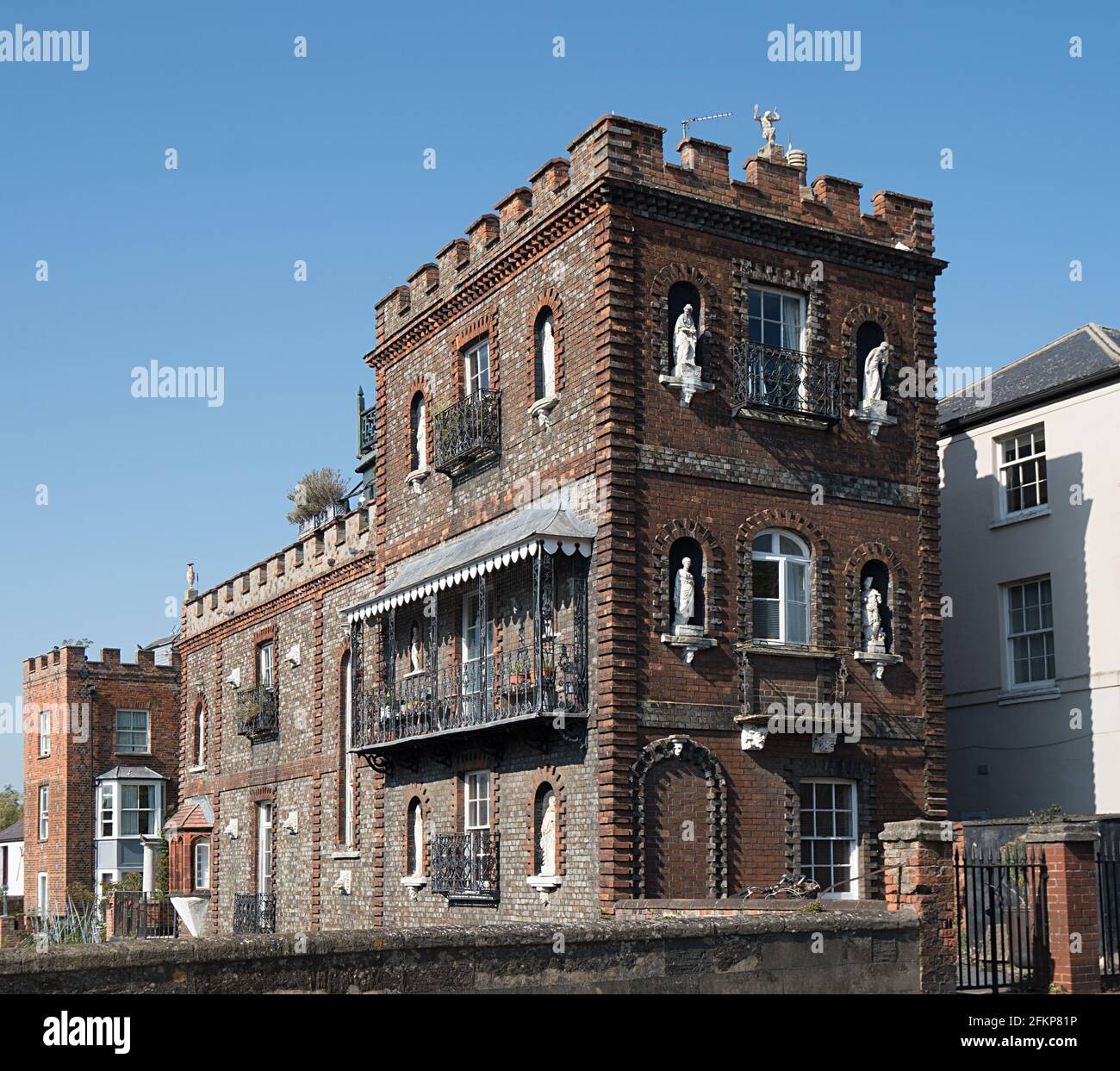 Caudwells Castle by Folly Bridge, Oxford Stock Photo - Alamy